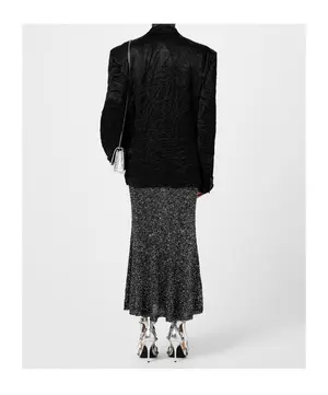 Balenciaga Sequinned Long Sleeve High Neck Maxi Dress
