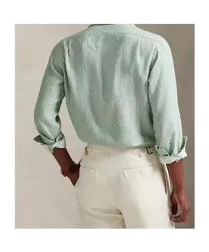 Polo Ralph Lauren Custom Fit Mallet-print Linen Shirt