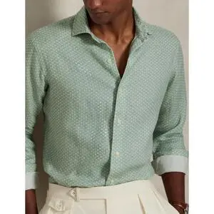 Polo Ralph Lauren Custom Fit Mallet-print Linen Shirt