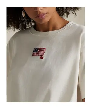 Polo Ralph Lauren Embroidered Flag Crewneck T-shirt
