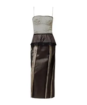 MAISON MARGIELA Structured Bustier Midi Dress - Black
