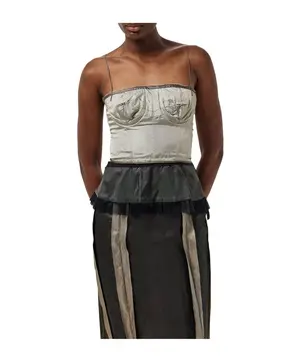 MAISON MARGIELA Structured Bustier Midi Dress