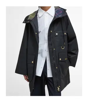 Barbour Long-sleeved Casual Jacket With Zip Closure And Hood