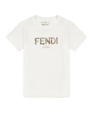Fendi Logo Crew Neck T-shirt - White