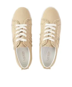 Ralph Lauren Janson Lace-up Court Trainers - Nude
