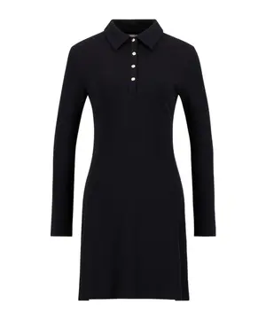 Barbour Ribbed Mini Dress With Button Detail