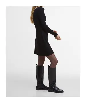 Barbour Ribbed Mini Dress With Button Detail