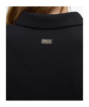 Barbour Ribbed Mini Dress With Button Detail