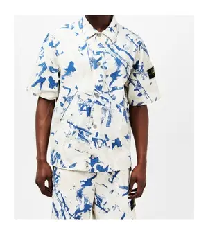 Stone Island Camo Short Sleeve Shirt - White