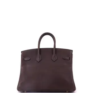 Hermès Birkin Handbag Barenia Faubourg With Gold Hardware 25 - Brown
