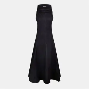 Jacquemus Sleeveless High Neck Denim Dress