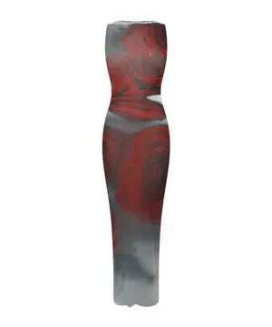 JEAN PAUL GAULTIER Sleeveless Boat Neck Dress - Red