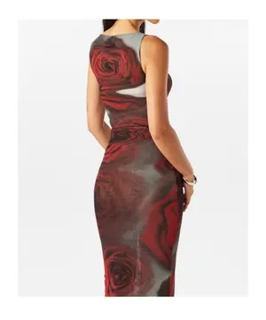 JEAN PAUL GAULTIER Sleeveless Boat Neck Dress - Red