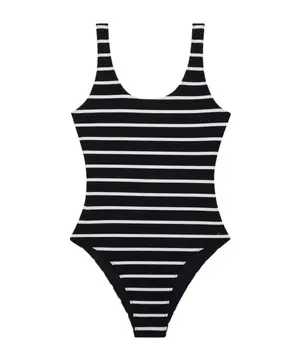 ANINE BING Sleeveless Striped Bodysuit