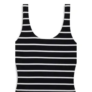 ANINE BING Sleeveless Striped Bodysuit