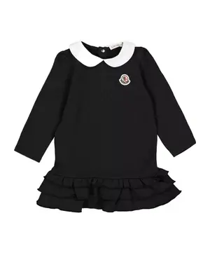 Moncler Logo Detail Ruffled Dress