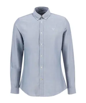 Barbour Oxford Button-down Plain Shirt - Bluestone