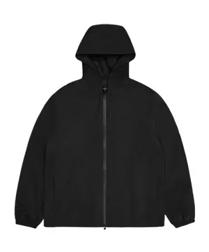 Rains Zippered Long-sleeved Casual Jacket - Black