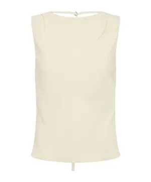 ST. AGNI Draped Sleeveless Blouse