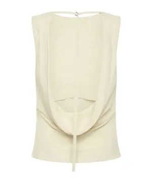 ST. AGNI Draped Sleeveless Blouse