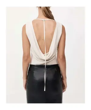 ST. AGNI Draped Sleeveless Blouse