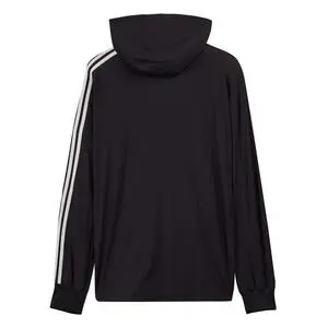 Y3 Zip Up Hooded Jacket With Sporty Stripes
