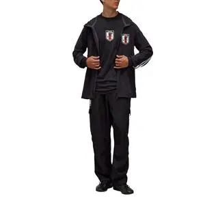 Y3 Zip Up Hooded Jacket With Sporty Stripes