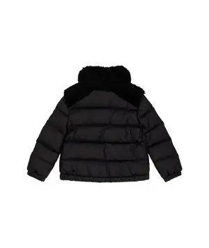 Moncler Quilted Down Jacket With Shearling Collar