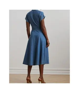 Ralph Lauren Denim Shirt Dress With Buckle Detail