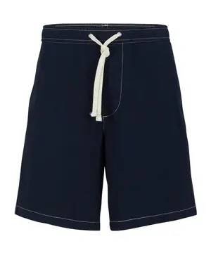 Hugo Boss Classic Versatile Solid Color Casual Shorts - Black