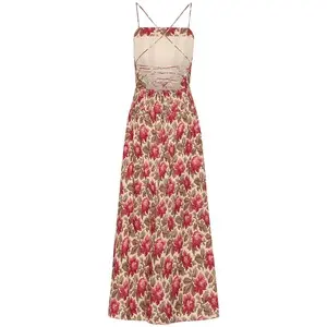 Posse Floral Print Spaghetti Strap Maxi Dress