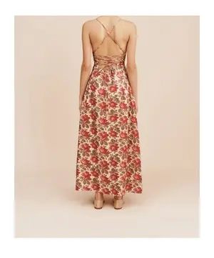 Posse Floral Print Spaghetti Strap Maxi Dress