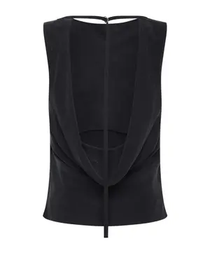 ST. AGNI Draped Open-back Blouse