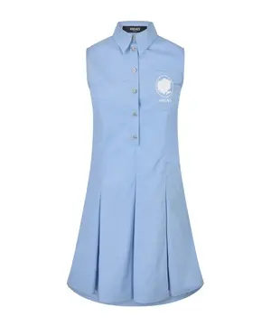 Versace Sleeveless Shirt Dress - Blue