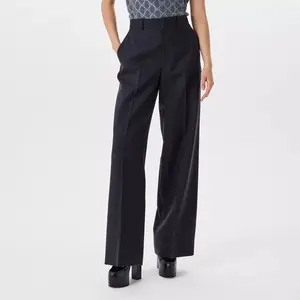 Gucci Plain Wool Wide Leg Trousers