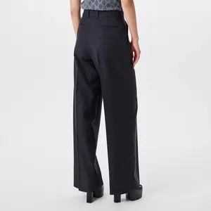 Gucci Plain Wool Wide Leg Trousers