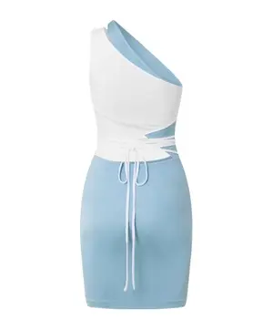 Off-White One-shoulder Cut-out Dress