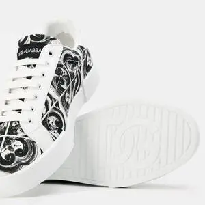 Dolce & Gabbana Lace-up Graphic Sneakers