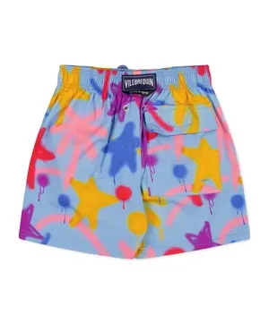 Palm Angels Drawstring Swim Shorts - Blue