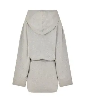 Off-White Hooded Sweatshirt Dress