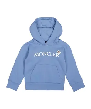 Moncler Moncler Logo Hooded Sweatshirt Blue