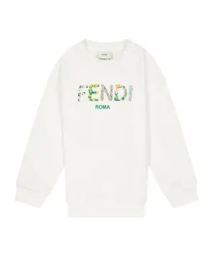 Fendi Crew Neck Long Sleeve Sweatshirt - White