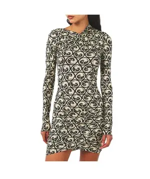 Off-White Color-blocked Short Skirt