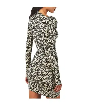 Off-White Color-blocked Short Skirt