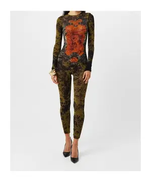 JEAN PAUL GAULTIER Long Sleeve Printed Jumpsuit