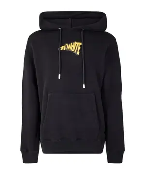 Off-White Arrow Long-sleeve Hooded Sweatshirt - Black