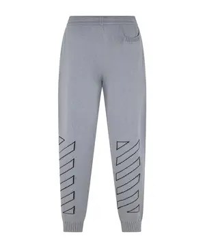 Off-White Knit Jogger Pants - Gray