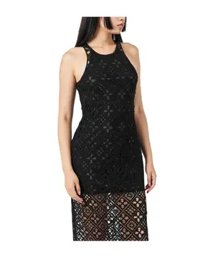 Off-White Crocheted Midi Dress