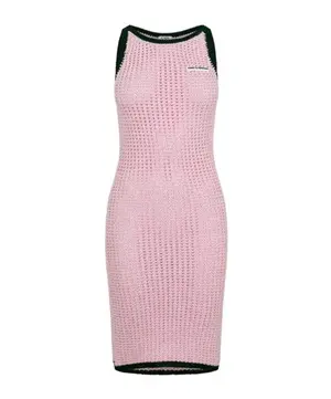 Casablanca Sleeveless Knit Dress With Logo Patch - Pink