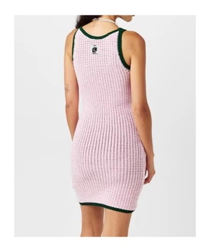 Casablanca Sleeveless Knit Dress With Logo Patch
